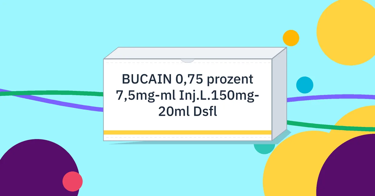 Symbolbild: Packung mit der Aufschrift BUCAIN 0,75 prozent 7,5mg-ml Inj.L.150mg-20ml Dsfl (PZN 11101448) – Verfügbarkeit und Bezug in Apotheken in Frankfurt am Main