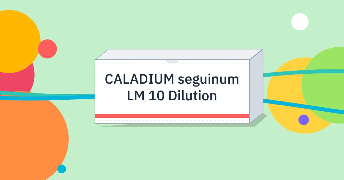 Symbolbild: Packung mit der Aufschrift CALADIUM seguinum LM 10 Dilution (PZN 13403834) – Verfügbarkeit und Bezug in Apotheken in Frankfurt am Main