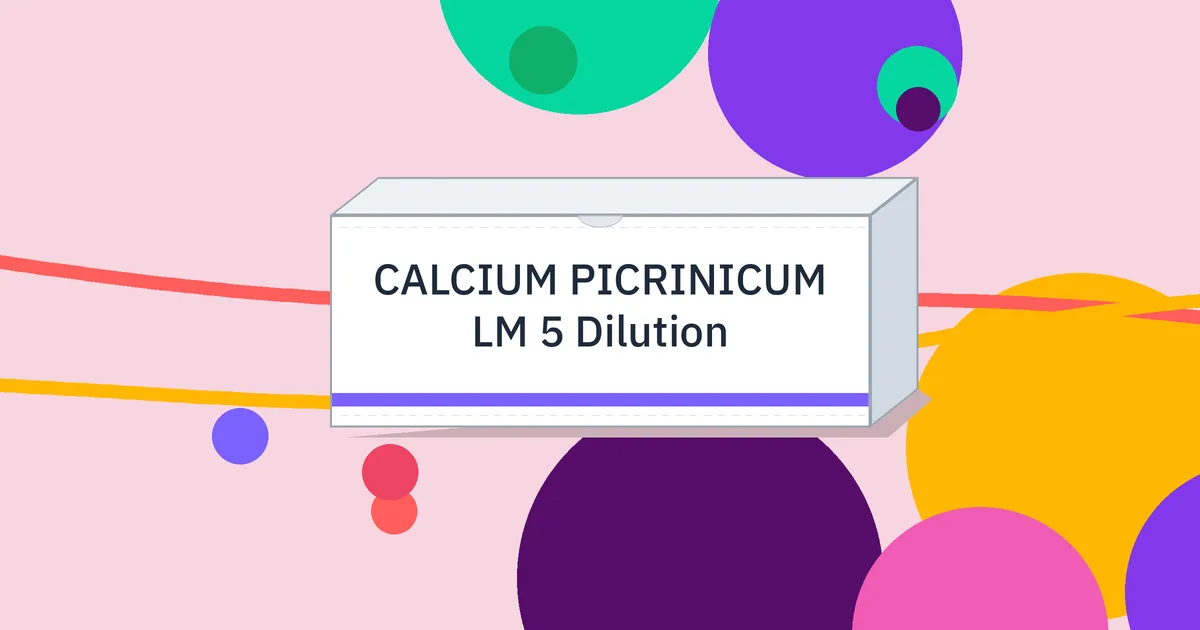 Symbolbild: Packung mit der Aufschrift CALCIUM PICRINICUM LM 5 Dilution (PZN 13410604) – Verfügbarkeit und Bezug in Apotheken in Frankfurt am Main