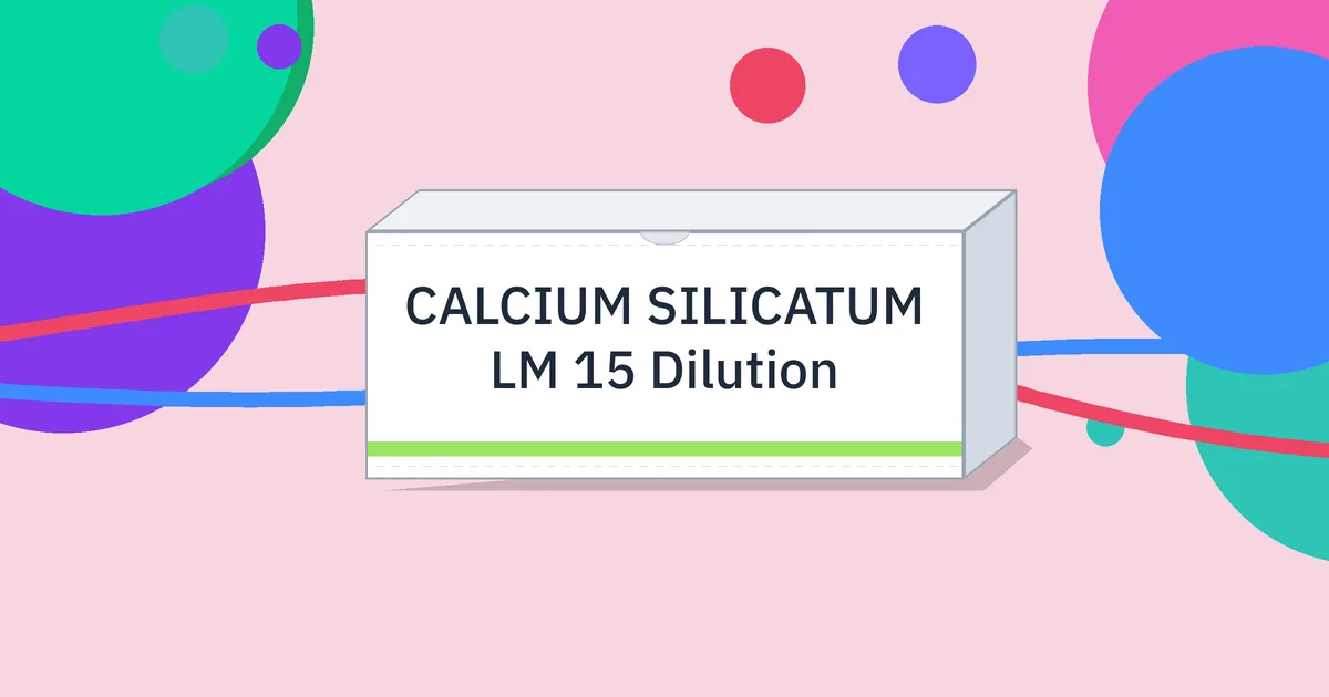 Symbolbild: Packung mit der Aufschrift CALCIUM SILICATUM LM 15 Dilution (PZN 12805660) – Verfügbarkeit und Bezug in Apotheken in Frankfurt am Main
