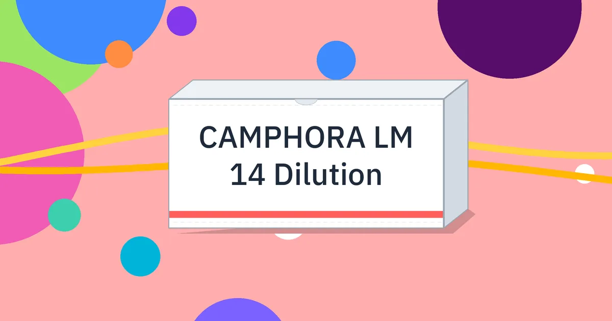 Symbolbild: Packung mit der Aufschrift CAMPHORA LM 14 Dilution (PZN 12807788) – Verfügbarkeit und Bezug in Apotheken in Frankfurt am Main
