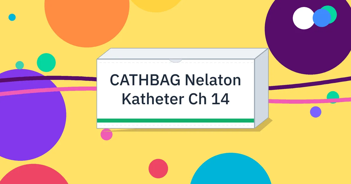 Symbolbild: Packung mit der Aufschrift CATHBAG Nelaton Katheter Ch 14 (PZN 14267801) – Verfügbarkeit und Bezug in Apotheken in Frankfurt am Main