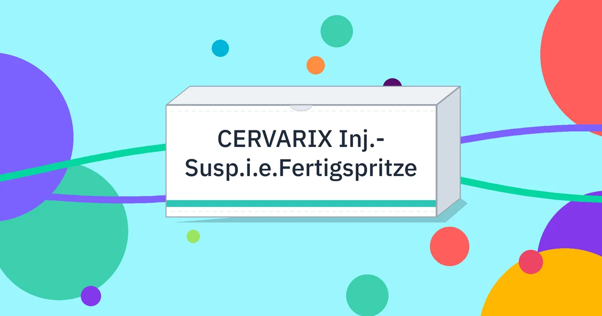 Symbolbild: Packung mit der Aufschrift CERVARIX Inj.-Susp.i.e.Fertigspritze (PZN 01467160) – Verfügbarkeit und Bezug in Apotheken in Frankfurt am Main