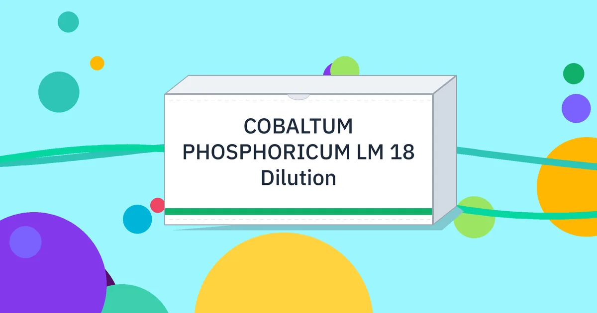 Symbolbild: Packung mit der Aufschrift COBALTUM PHOSPHORICUM LM 18 Dilution (PZN 12824114) – Verfügbarkeit und Bezug in Apotheken in Frankfurt am Main