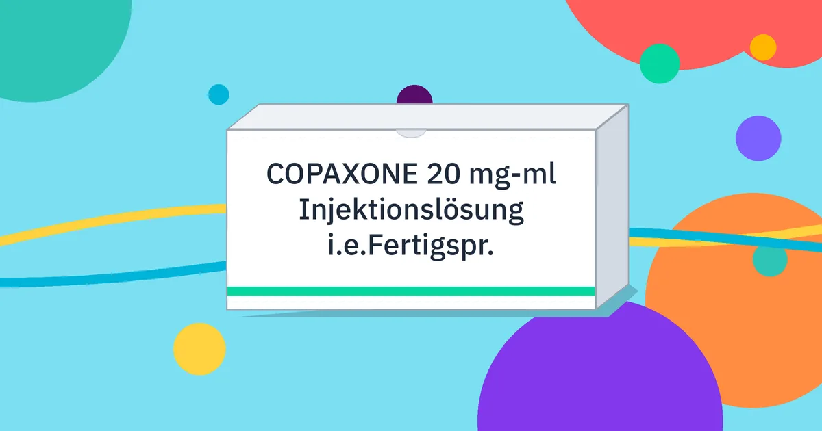 Symbolbild: Packung mit der Aufschrift COPAXONE 20 mg-ml Injektionslösung i.e.Fertigspr. (PZN 16227869) – Verfügbarkeit und Bezug in Apotheken in Frankfurt am Main