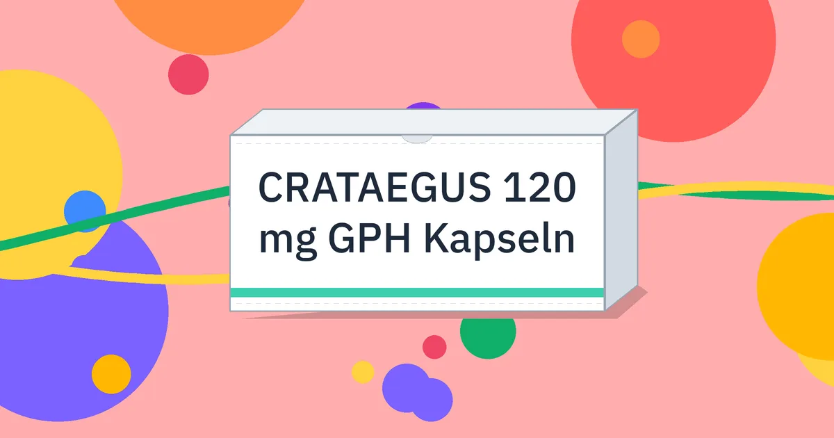 Symbolbild: Packung mit der Aufschrift CRATAEGUS 120 mg GPH Kapseln (PZN 03438470) – Verfügbarkeit und Bezug in Apotheken in Frankfurt am Main