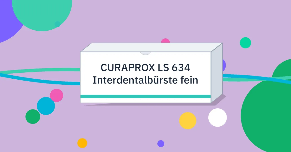 Symbolbild: Packung mit der Aufschrift CURAPROX LS 634 Interdentalbürste fein (PZN 08671722) – Verfügbarkeit und Bezug in Apotheken in Frankfurt am Main