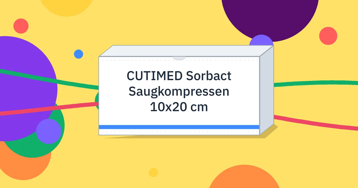 Symbolbild: Packung mit der Aufschrift CUTIMED Sorbact Saugkompressen 10x20 cm (PZN 19959076) – Verfügbarkeit und Bezug in Apotheken in Frankfurt am Main