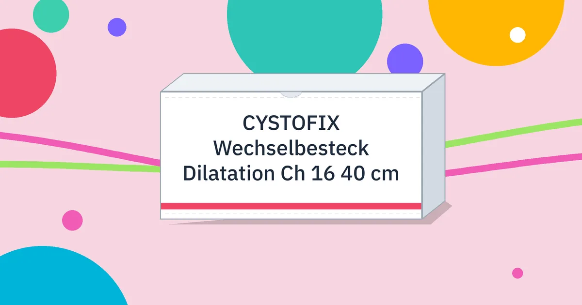 Symbolbild: Packung mit der Aufschrift CYSTOFIX Wechselbesteck Dilatation Ch 16 40 cm (PZN 11156426) – Verfügbarkeit und Bezug in Apotheken in Frankfurt am Main