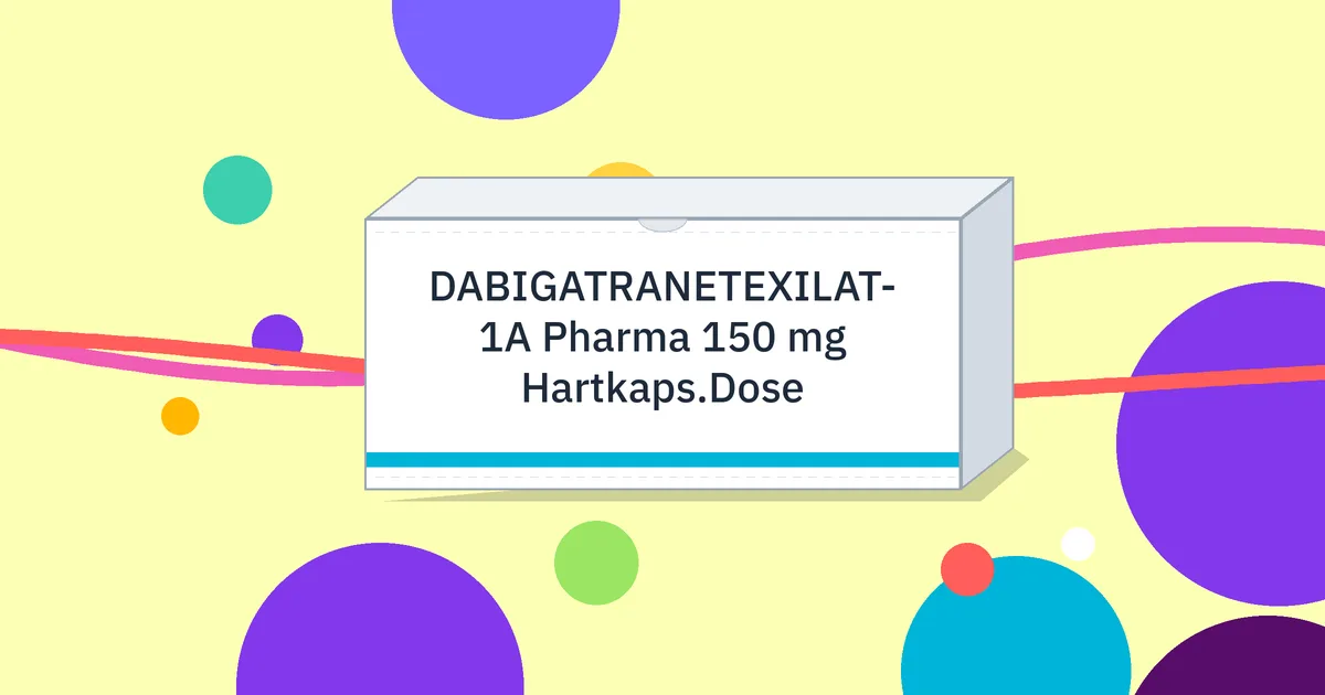 Symbolbild: Packung mit der Aufschrift DABIGATRANETEXILAT-1A Pharma 150 mg Hartkaps.Dose (PZN 18487830) – Verfügbarkeit und Bezug in Apotheken in Frankfurt am Main