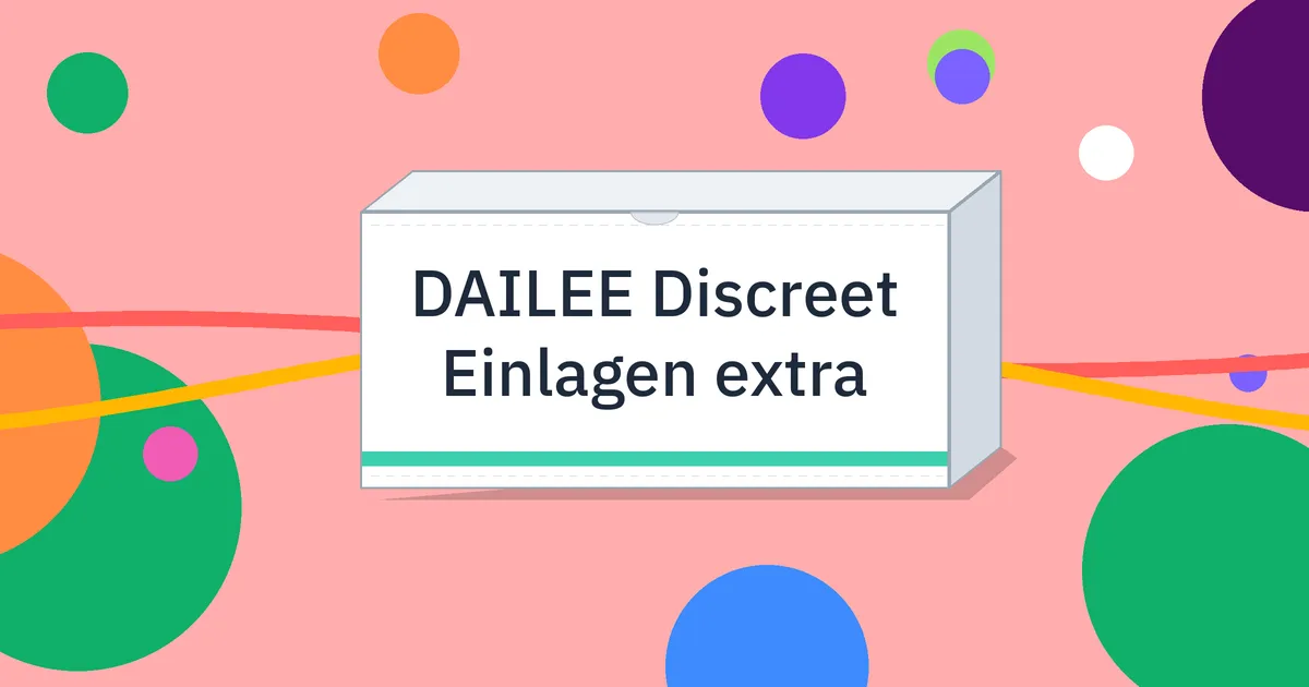 Symbolbild: Packung mit der Aufschrift DAILEE Discreet Einlagen extra (PZN 19985694) – Verfügbarkeit und Bezug in Apotheken in Frankfurt am Main