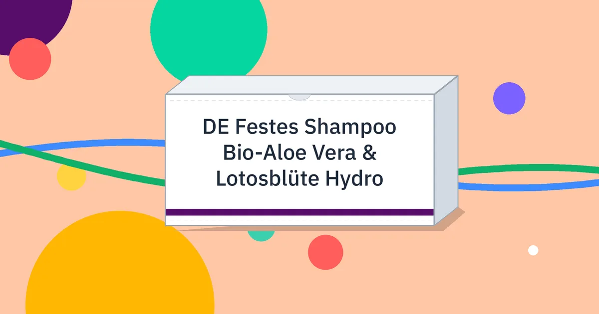 Symbolbild: Packung mit der Aufschrift DE Festes Shampoo Bio-Aloe Vera & Lotosblüte Hydro (PZN 17506040) – Verfügbarkeit und Bezug in Apotheken in Frankfurt am Main