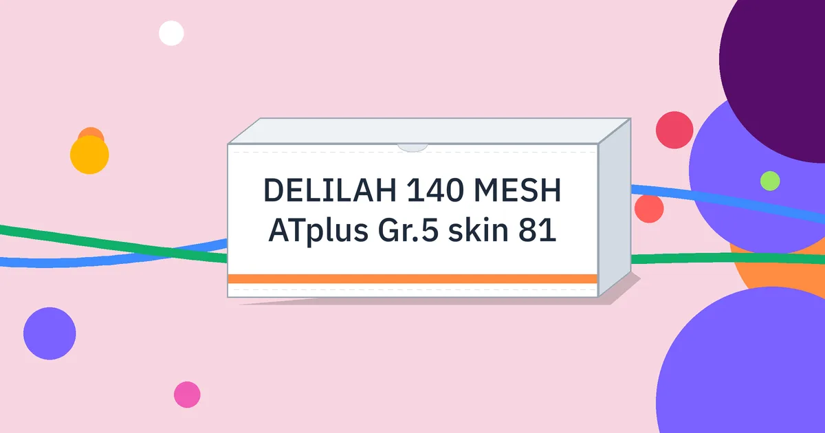 Symbolbild: Packung mit der Aufschrift DELILAH 140 MESH ATplus Gr.5 skin 81 (PZN 13850510) – Verfügbarkeit und Bezug in Apotheken in Frankfurt am Main
