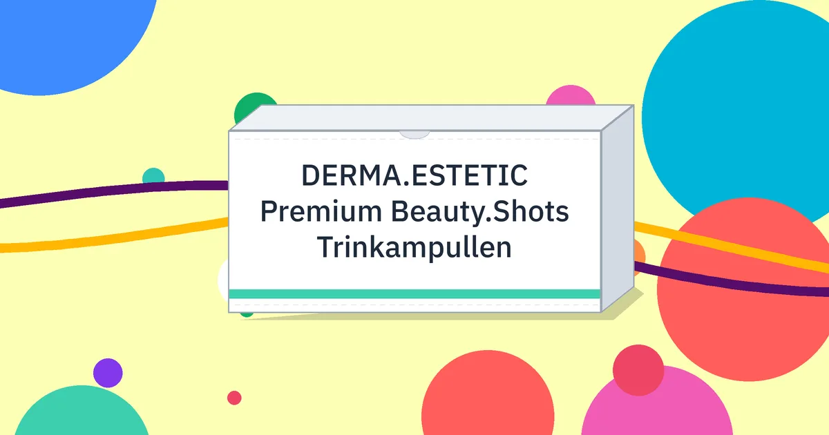 Symbolbild: Packung mit der Aufschrift DERMA.ESTETIC Premium Beauty.Shots Trinkampullen (PZN 16369434) – Verfügbarkeit und Bezug in Apotheken in Frankfurt am Main