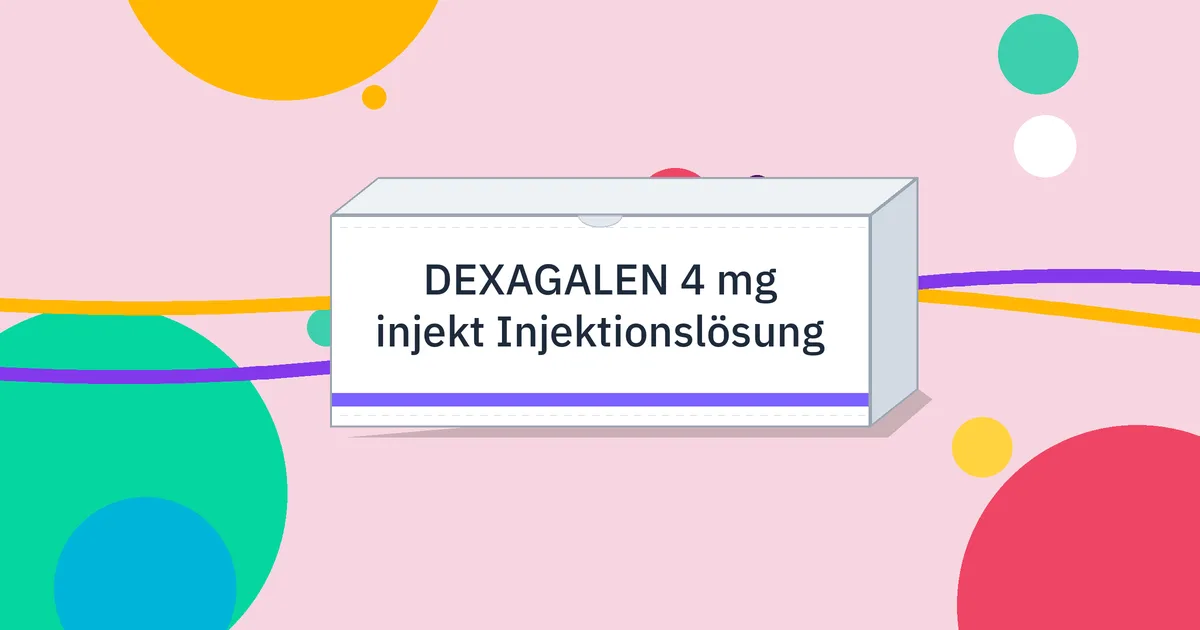 Symbolbild: Packung mit der Aufschrift DEXAGALEN 4 mg injekt Injektionslösung (PZN 11562209) – Verfügbarkeit und Bezug in Apotheken in Frankfurt am Main