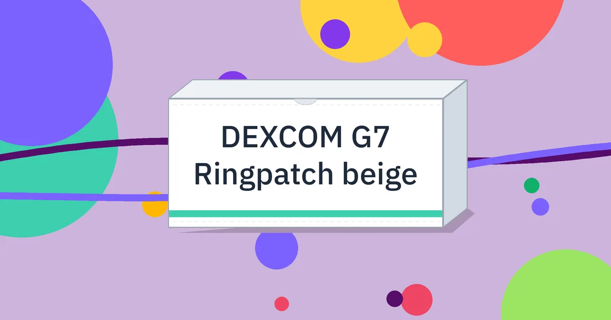 Symbolbild: Packung mit der Aufschrift DEXCOM G7 Ringpatch beige (PZN 19865671) – Verfügbarkeit und Bezug in Apotheken in Frankfurt am Main