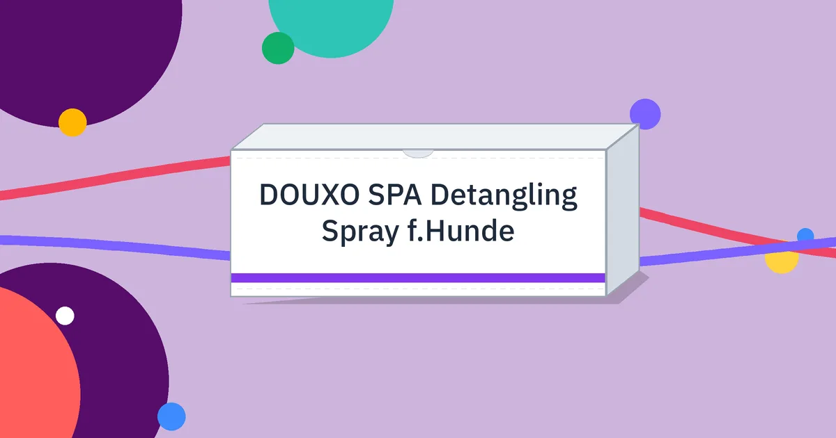 Symbolbild: Packung mit der Aufschrift DOUXO SPA Detangling Spray f.Hunde (PZN 20810273) – Verfügbarkeit und Bezug in Apotheken in Frankfurt am Main