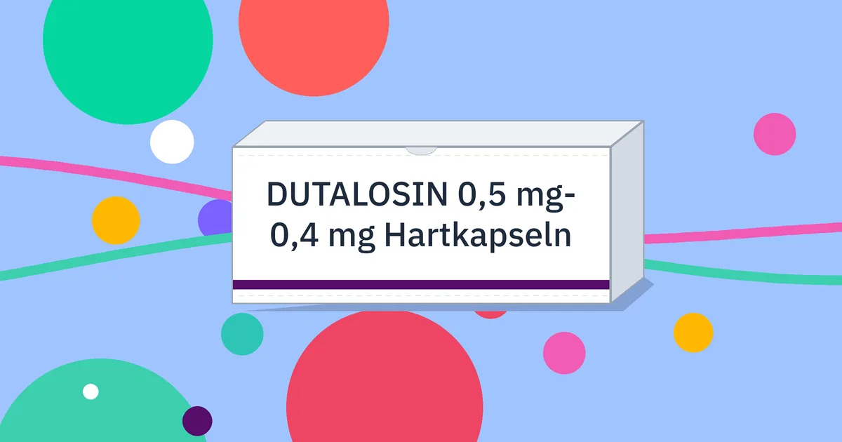 Symbolbild: Packung mit der Aufschrift DUTALOSIN 0,5 mg-0,4 mg Hartkapseln (PZN 15866426) – Verfügbarkeit und Bezug in Apotheken in Frankfurt am Main