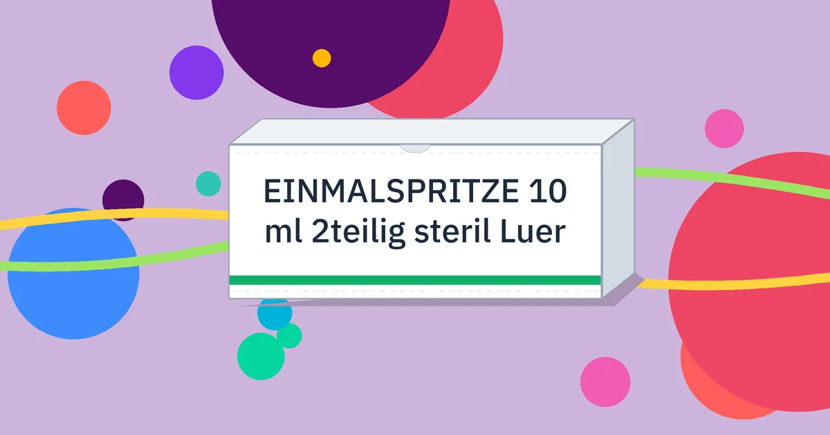 Symbolbild: Packung mit der Aufschrift EINMALSPRITZE 10 ml 2teilig steril Luer (PZN 20174914) – Verfügbarkeit und Bezug in Apotheken in Frankfurt am Main