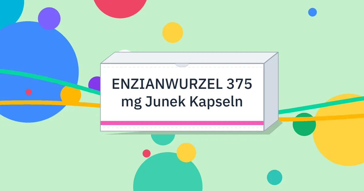 Symbolbild: Packung mit der Aufschrift ENZIANWURZEL 375 mg Junek Kapseln (PZN 10053196) – Verfügbarkeit und Bezug in Apotheken in Frankfurt am Main