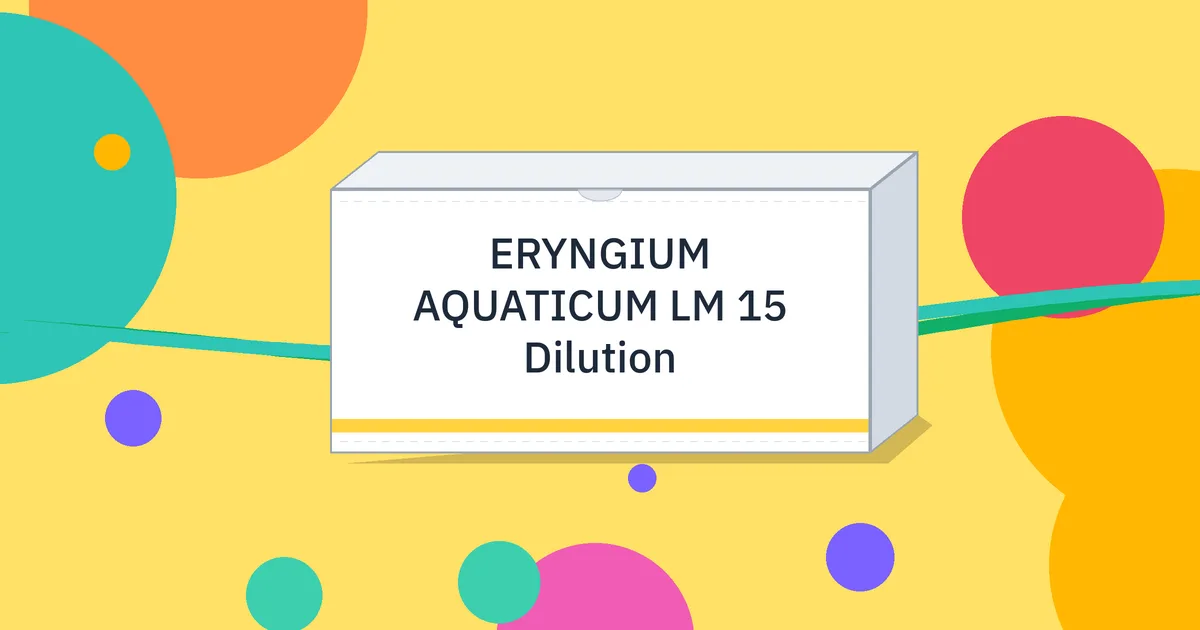 Symbolbild: Packung mit der Aufschrift ERYNGIUM AQUATICUM LM 15 Dilution (PZN 13478602) – Verfügbarkeit und Bezug in Apotheken in Frankfurt am Main