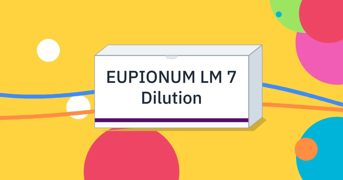 Symbolbild: Packung mit der Aufschrift EUPIONUM LM 7 Dilution (PZN 13483603) – Verfügbarkeit und Bezug in Apotheken in Frankfurt am Main
