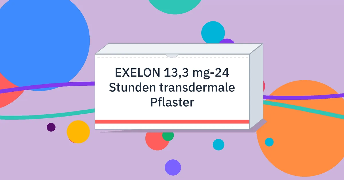 Symbolbild: Packung mit der Aufschrift EXELON 13,3 mg-24 Stunden transdermale Pflaster (PZN 11095541) – Verfügbarkeit und Bezug in Apotheken in Frankfurt am Main