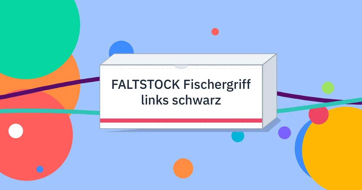 Symbolbild: Packung mit der Aufschrift FALTSTOCK Fischergriff links schwarz (PZN 10074695) – Verfügbarkeit und Bezug in Apotheken in Frankfurt am Main