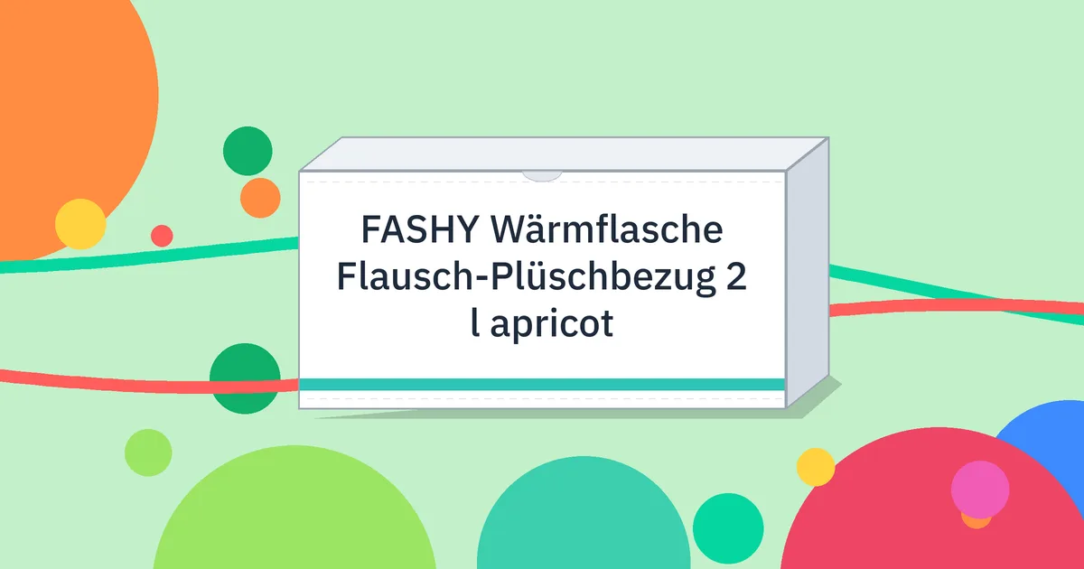 Symbolbild: Packung mit der Aufschrift FASHY Wärmflasche Flausch-Plüschbezug 2 l apricot (PZN 18648888) – Verfügbarkeit und Bezug in Apotheken in Frankfurt am Main