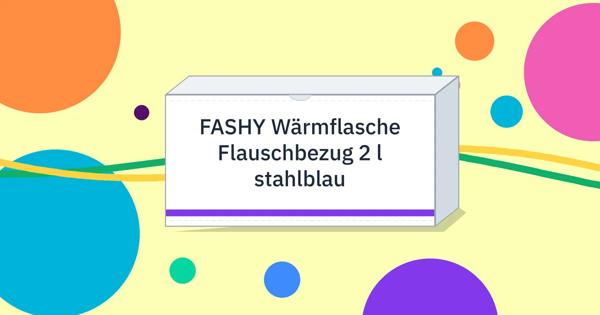 Symbolbild: Packung mit der Aufschrift FASHY Wärmflasche Flauschbezug 2 l stahlblau (PZN 18026247) – Verfügbarkeit und Bezug in Apotheken in Frankfurt am Main