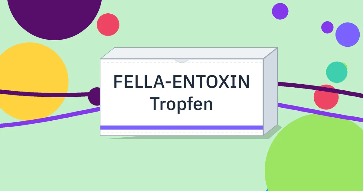 Symbolbild: Packung mit der Aufschrift FELLA-ENTOXIN Tropfen (PZN 05701210) – Verfügbarkeit und Bezug in Apotheken in Frankfurt am Main