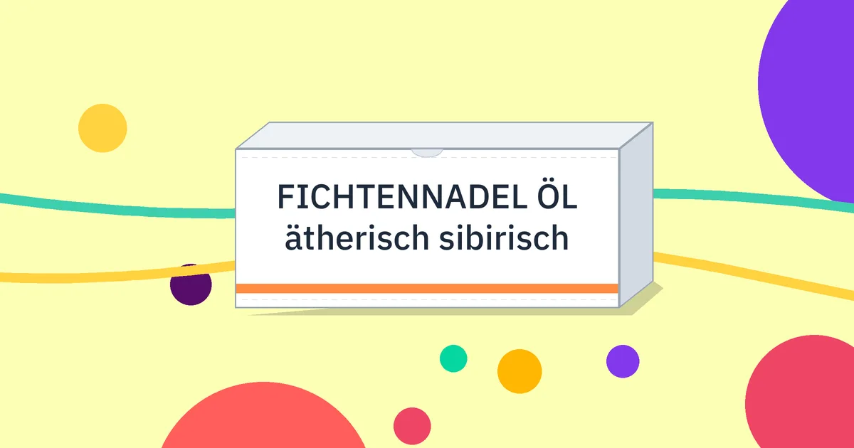 Symbolbild: Packung mit der Aufschrift FICHTENNADEL ÖL ätherisch sibirisch (PZN 17157237) – Verfügbarkeit und Bezug in Apotheken in Frankfurt am Main