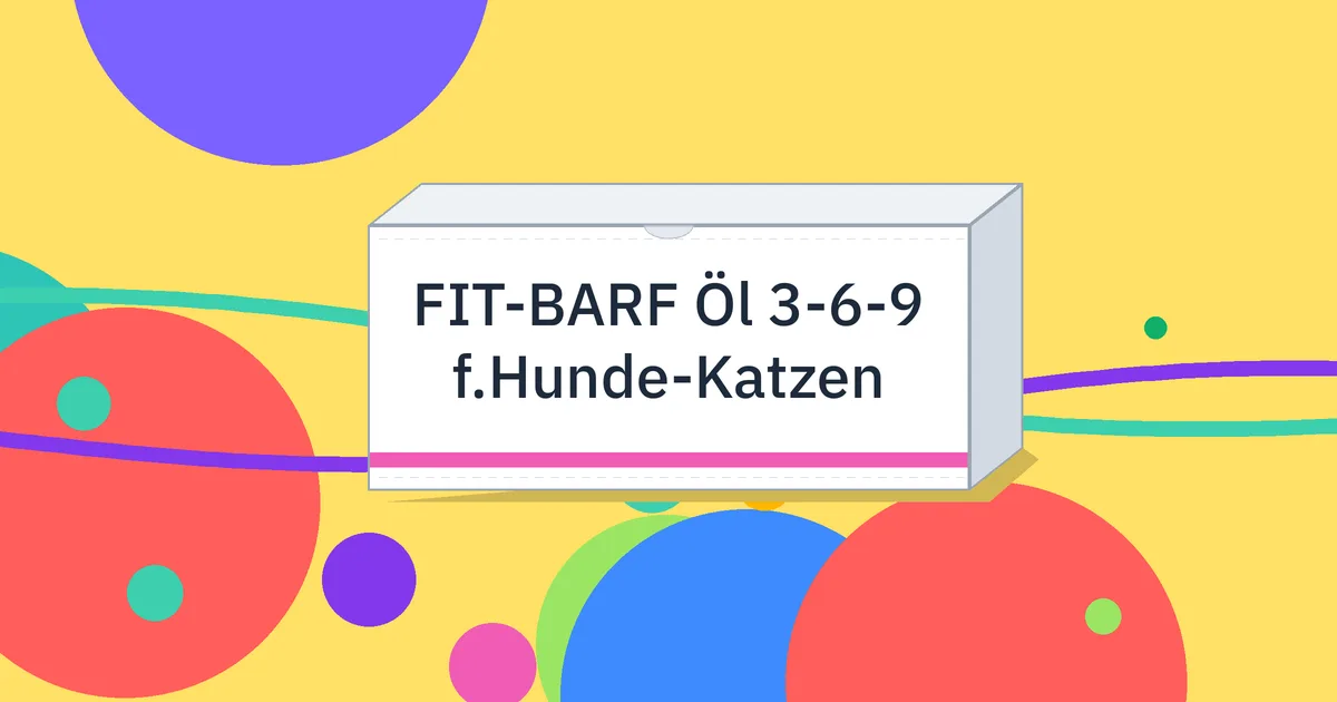 Symbolbild: Packung mit der Aufschrift FIT-BARF Öl 3-6-9 f.Hunde-Katzen (PZN 17997718) – Verfügbarkeit und Bezug in Apotheken in Frankfurt am Main