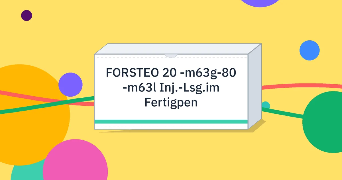 Symbolbild: Packung mit der Aufschrift FORSTEO 20 -m63g-80 -m63l Inj.-Lsg.im Fertigpen (PZN 19511803) – Verfügbarkeit und Bezug in Apotheken in Frankfurt am Main