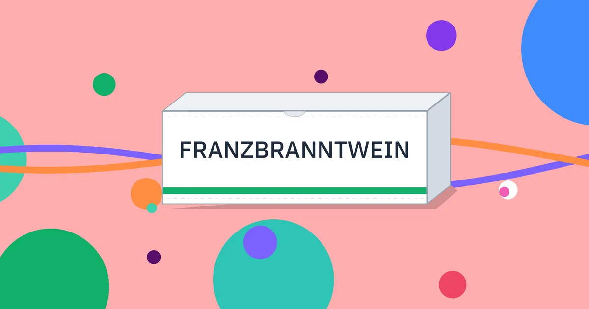 Symbolbild: Packung mit der Aufschrift FRANZBRANNTWEIN (PZN 12635695) – Verfügbarkeit und Bezug in Apotheken in Frankfurt am Main