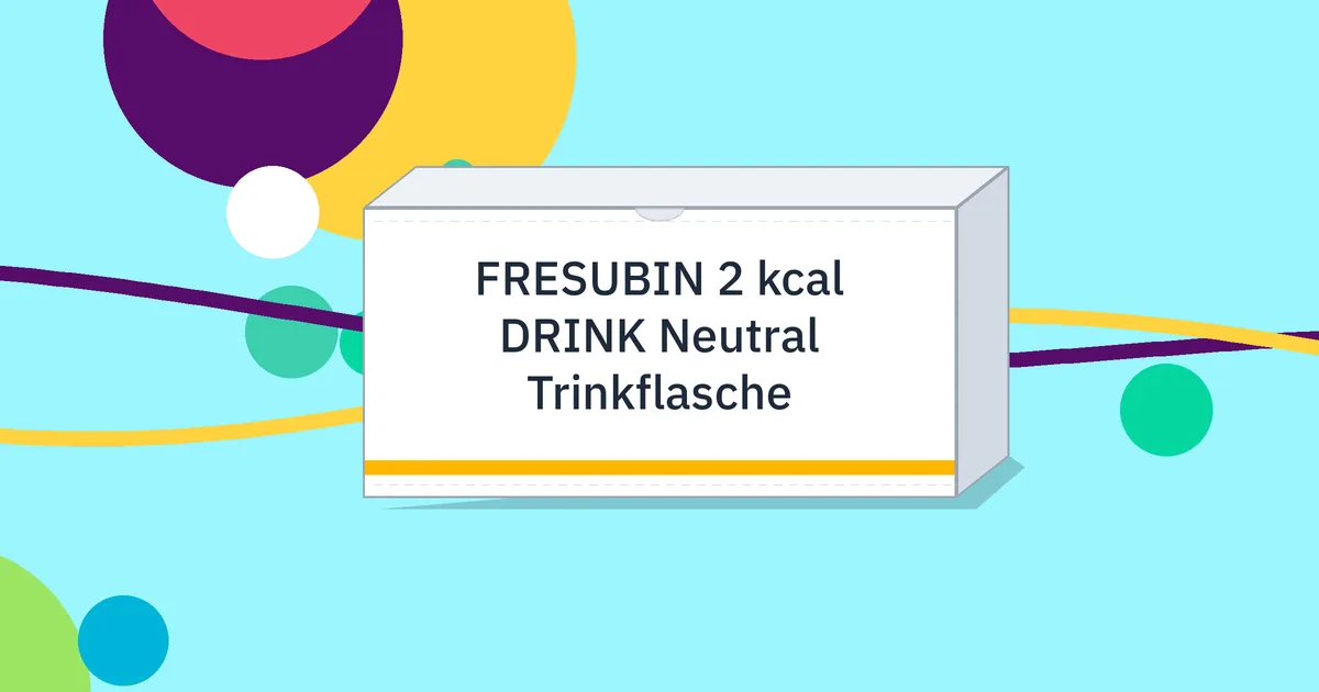 Symbolbild: Packung mit der Aufschrift FRESUBIN 2 kcal DRINK Neutral Trinkflasche (PZN 20191769) – Verfügbarkeit und Bezug in Apotheken in Frankfurt am Main