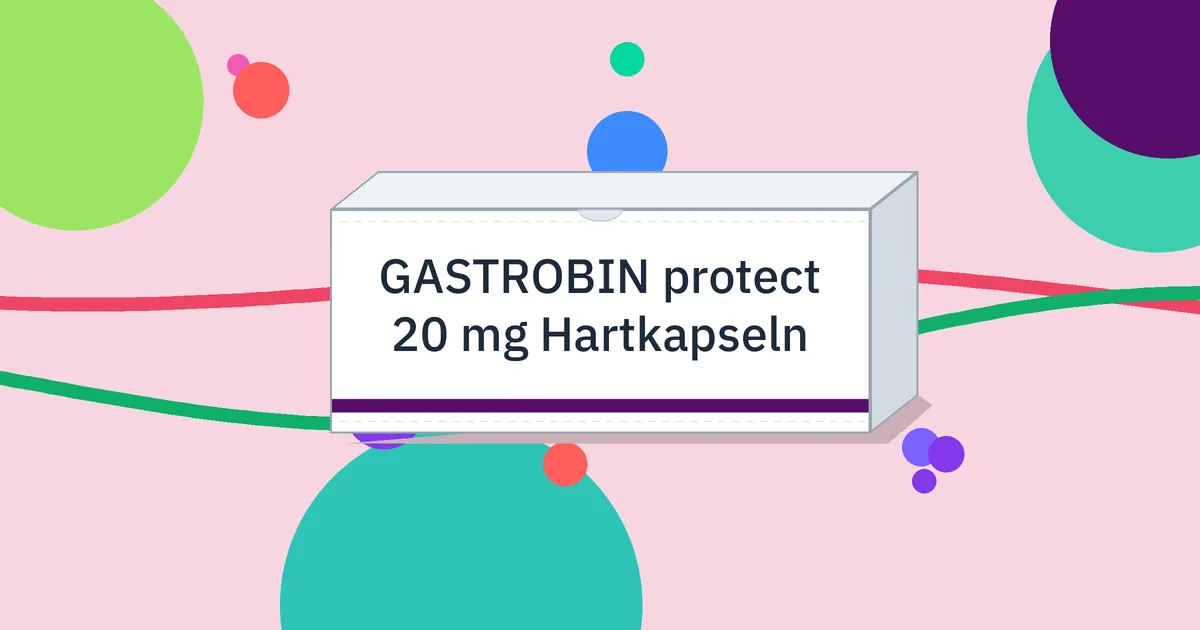 Symbolbild: Packung mit der Aufschrift GASTROBIN protect 20 mg Hartkapseln (PZN 11306593) – Verfügbarkeit und Bezug in Apotheken in Frankfurt am Main