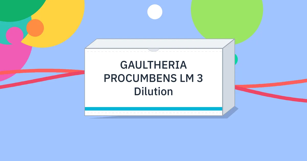 Symbolbild: Packung mit der Aufschrift GAULTHERIA PROCUMBENS LM 3 Dilution (PZN 13498875) – Verfügbarkeit und Bezug in Apotheken in Frankfurt am Main