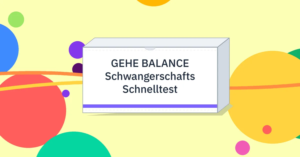 Symbolbild: Packung mit der Aufschrift GEHE BALANCE Schwangerschafts Schnelltest (PZN 05950491) – Verfügbarkeit und Bezug in Apotheken in Frankfurt am Main