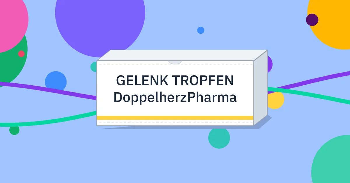 Symbolbild: Packung mit der Aufschrift GELENK TROPFEN DoppelherzPharma (PZN 17209520) – Verfügbarkeit und Bezug in Apotheken in Frankfurt am Main