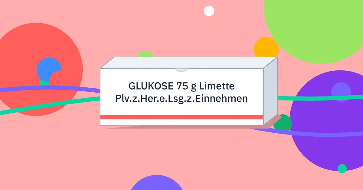 Symbolbild: Packung mit der Aufschrift GLUKOSE 75 g Limette Plv.z.Her.e.Lsg.z.Einnehmen (PZN 11540082) – Verfügbarkeit und Bezug in Apotheken in Frankfurt am Main