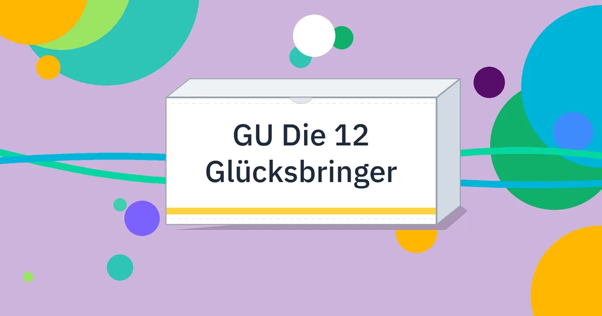 Symbolbild: Packung mit der Aufschrift GU Die 12 Glücksbringer (PZN 17062258) – Verfügbarkeit und Bezug in Apotheken in Frankfurt am Main