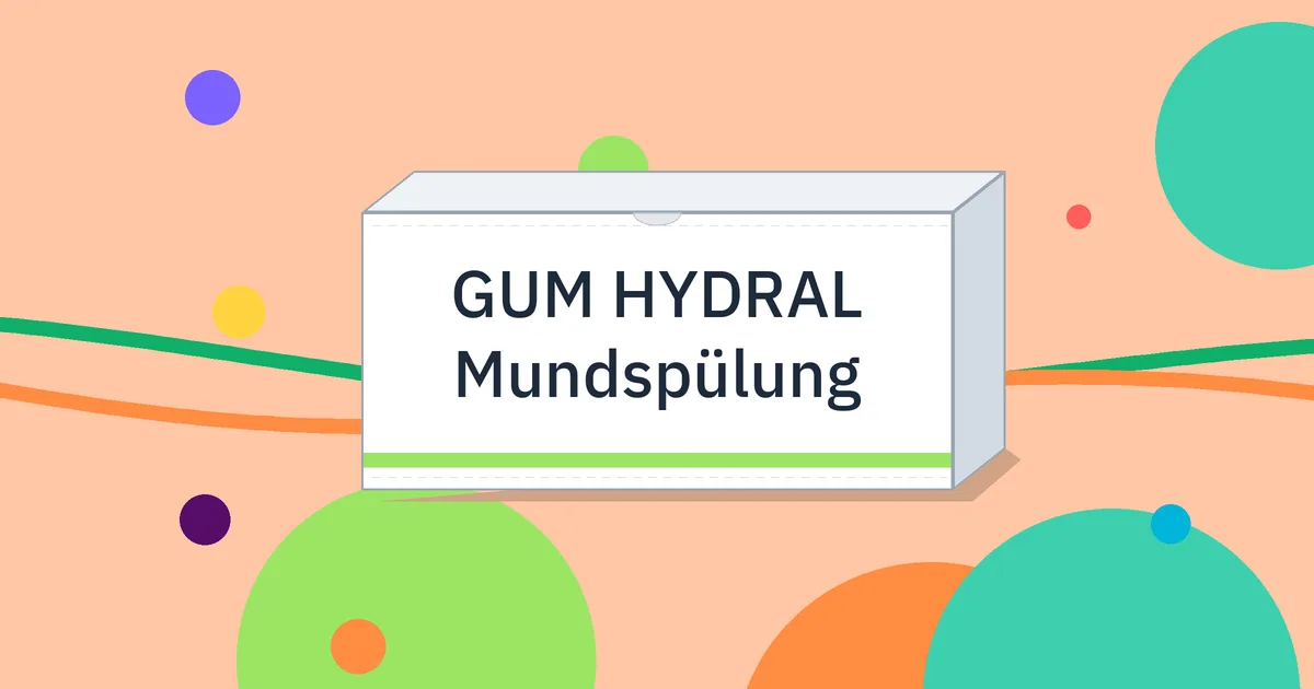 Symbolbild: Packung mit der Aufschrift GUM HYDRAL Mundspülung (PZN 10311534) – Verfügbarkeit und Bezug in Apotheken in Frankfurt am Main