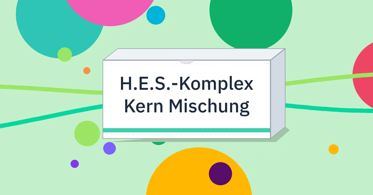 Symbolbild: Packung mit der Aufschrift H.E.S.-Komplex Kern Mischung (PZN 00324889) – Verfügbarkeit und Bezug in Apotheken in Frankfurt am Main