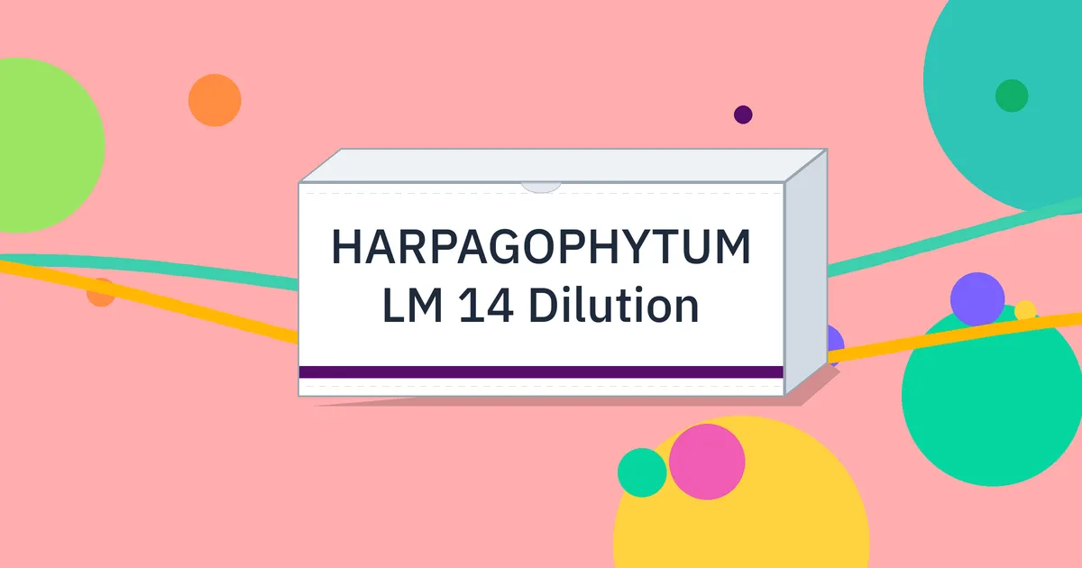 Symbolbild: Packung mit der Aufschrift HARPAGOPHYTUM LM 14 Dilution (PZN 13550736) – Verfügbarkeit und Bezug in Apotheken in Frankfurt am Main