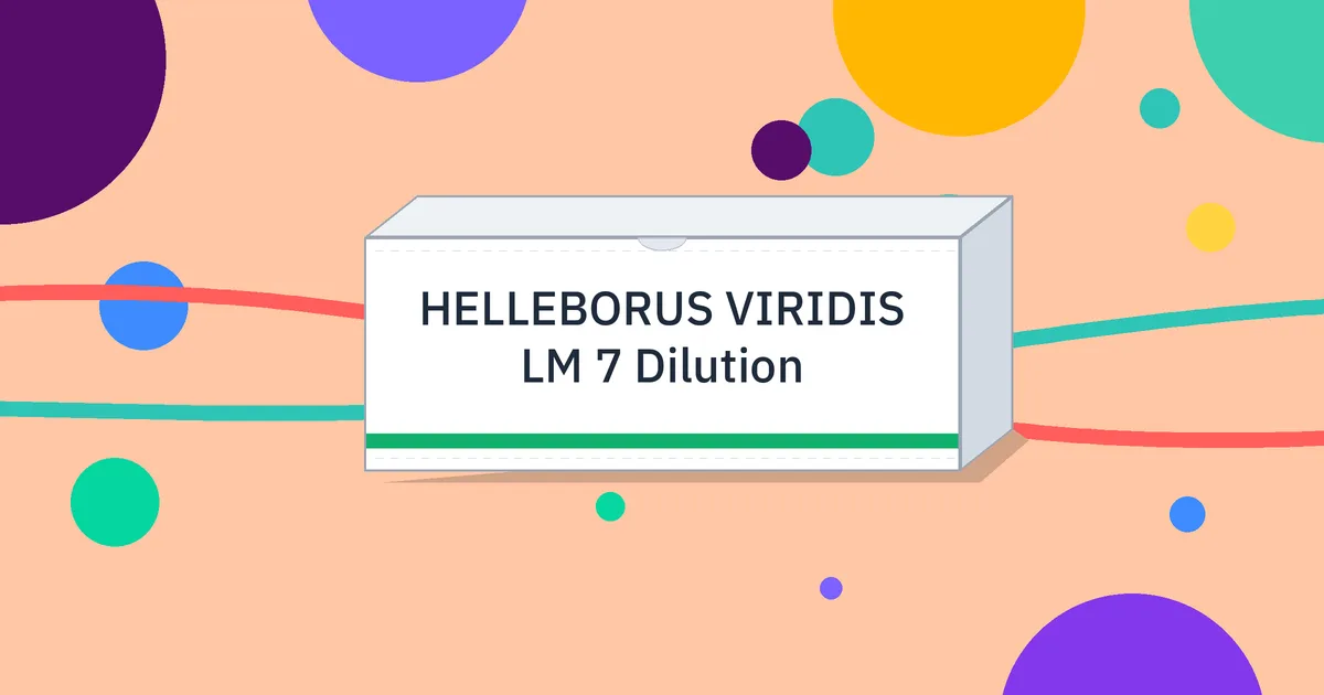 Symbolbild: Packung mit der Aufschrift HELLEBORUS VIRIDIS LM 7 Dilution (PZN 12886581) – Verfügbarkeit und Bezug in Apotheken in Frankfurt am Main