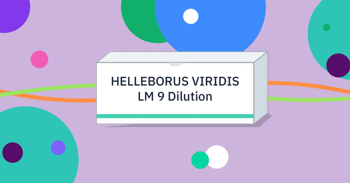 Symbolbild: Packung mit der Aufschrift HELLEBORUS VIRIDIS LM 9 Dilution (PZN 12886606) – Verfügbarkeit und Bezug in Apotheken in Frankfurt am Main