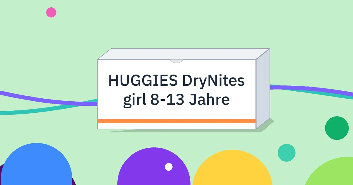 Symbolbild: Packung mit der Aufschrift HUGGIES DryNites girl 8-13 Jahre (PZN 20135305) – Verfügbarkeit und Bezug in Apotheken in Frankfurt am Main