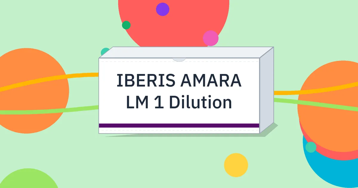 Symbolbild: Packung mit der Aufschrift IBERIS AMARA LM 1 Dilution (PZN 12891257) – Verfügbarkeit und Bezug in Apotheken in Frankfurt am Main