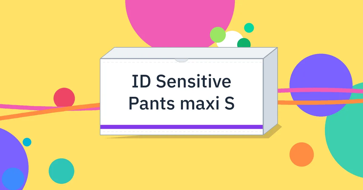 Symbolbild: Packung mit der Aufschrift ID Sensitive Pants maxi S (PZN 19945542) – Verfügbarkeit und Bezug in Apotheken in Frankfurt am Main